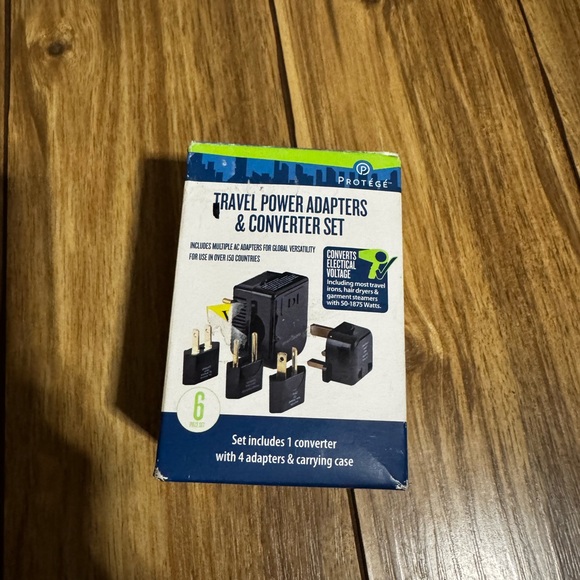 protege | Other | Travel Power Adapters Converter Set Black | Poshmark